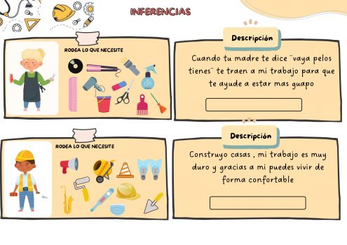 ADIVINA ADIVINANZA Trabajamos las profesiones mediante inferencias ...