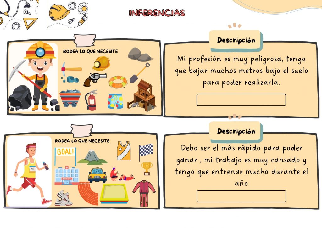 ADIVINA ADIVINANZA Trabajamos las profesiones mediante inferencias ...