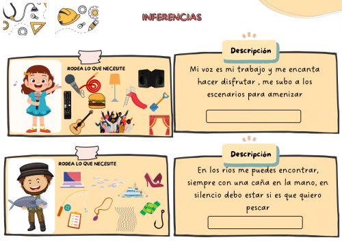 ADIVINA ADIVINANZA Trabajamos las profesiones mediante inferencias ...