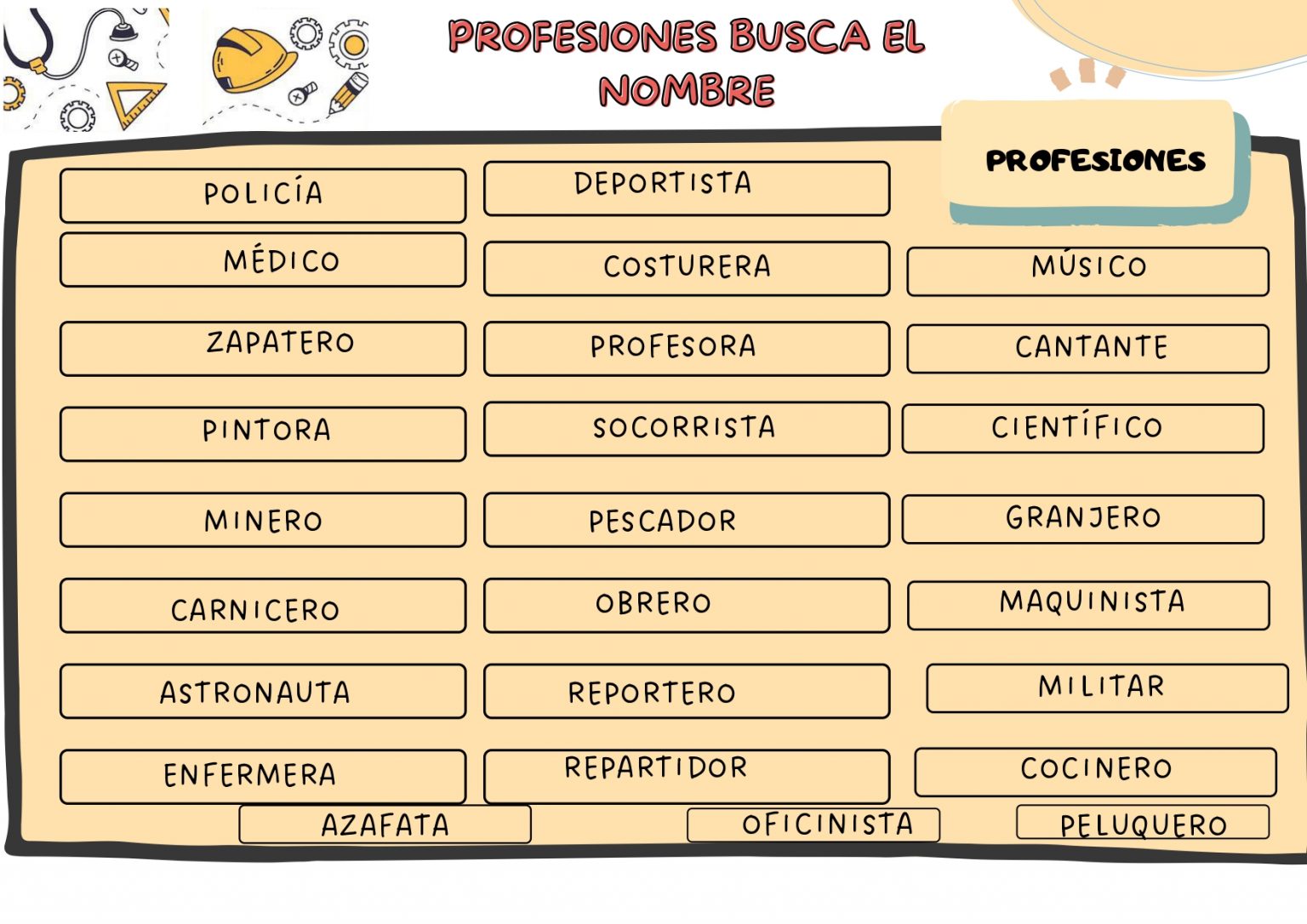 ADIVINA ADIVINANZA Trabajamos las profesiones mediante inferencias ...