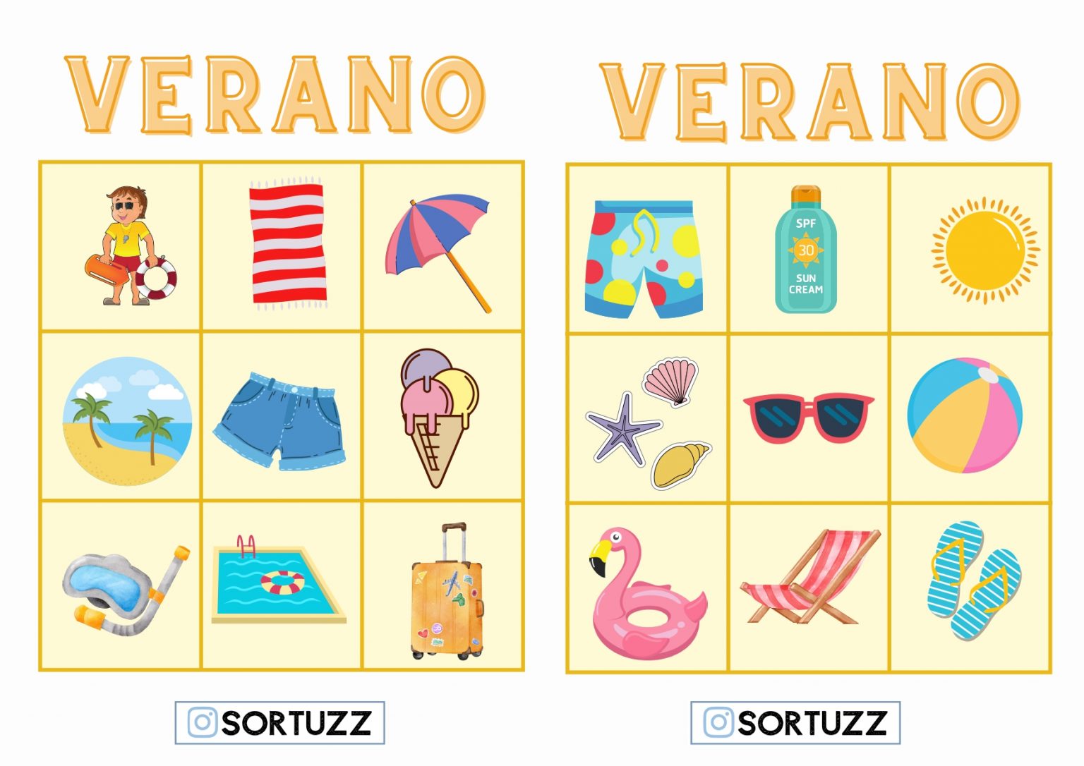 EL bingo del verano, vamos a jugar - Orientacion Andujar