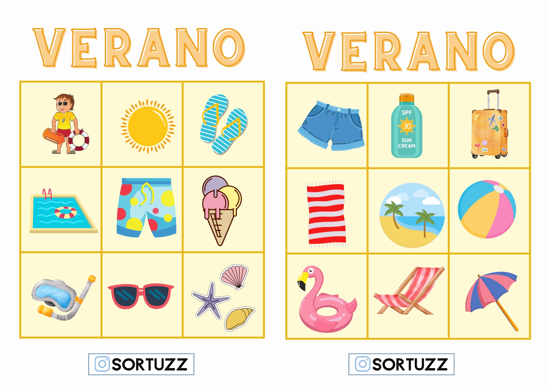 EL bingo del verano, vamos a jugar - Orientacion Andujar
