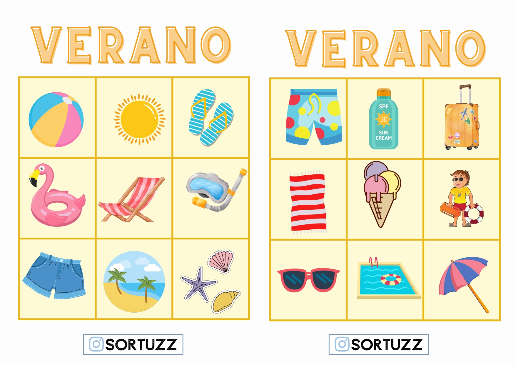 EL bingo del verano, vamos a jugar - Orientacion Andujar