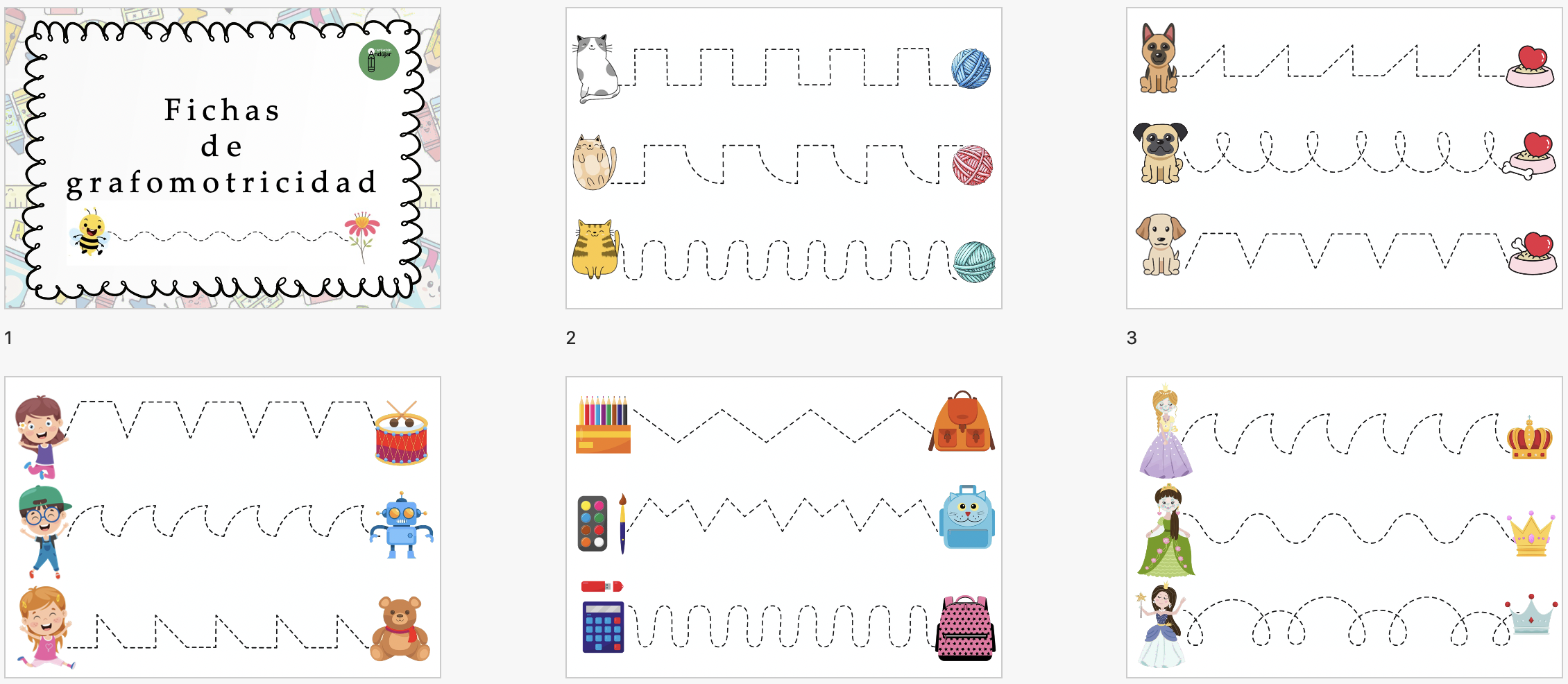 Fichas de grafomotricidad muy divertidas - Orientacion Andujar