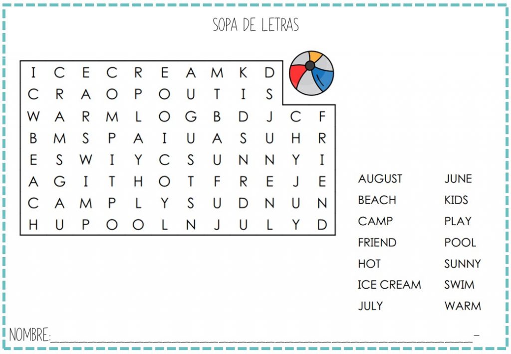 Divertido cuaderno de actividades variadas para este verano. Primer ...