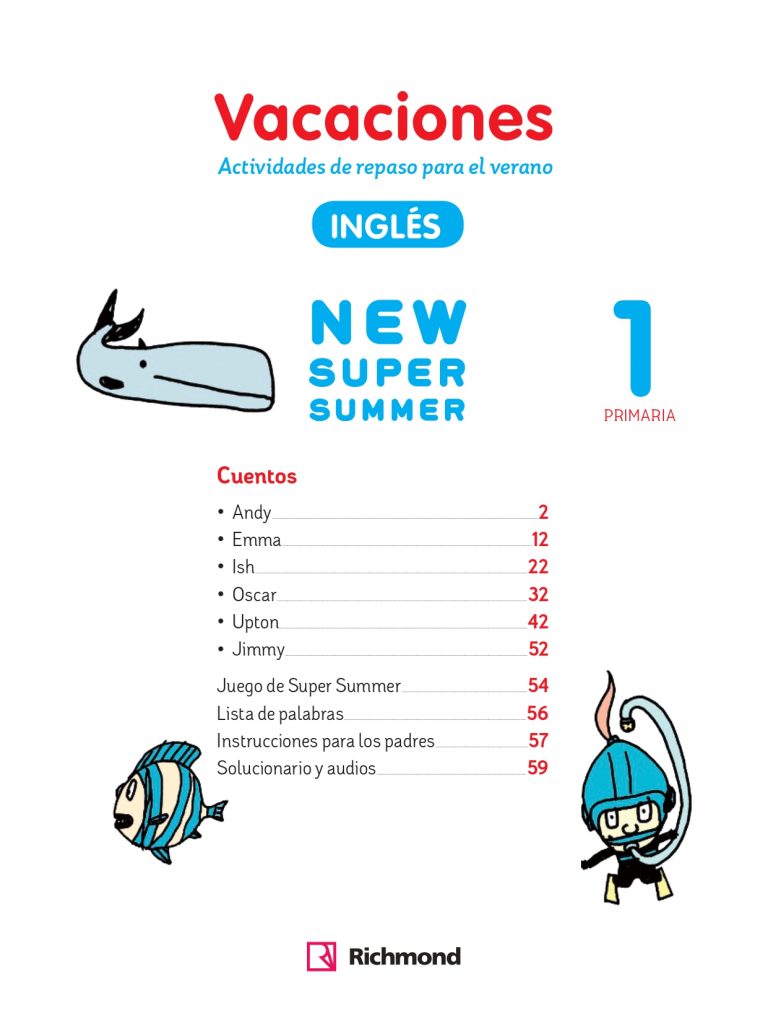 Inglés 1º PRIMARIA Cuaderno de actividades repasamos en Verano ...