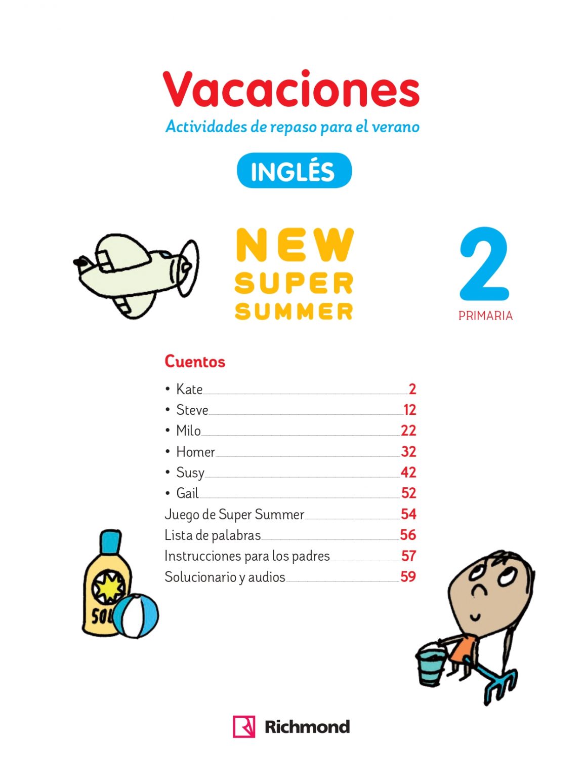 Inglés 2º PRIMARIA Cuaderno de actividades repasamos en Verano 2024 ...