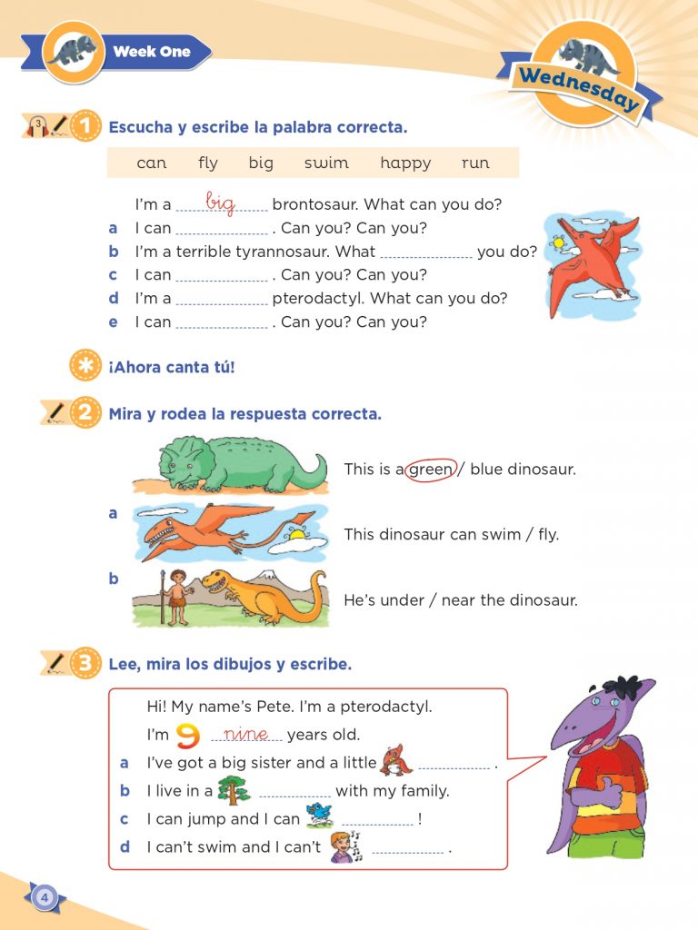 Inglés 4º PRIMARIA Cuaderno de actividades repasamos en Verano - Orientacion Andujar