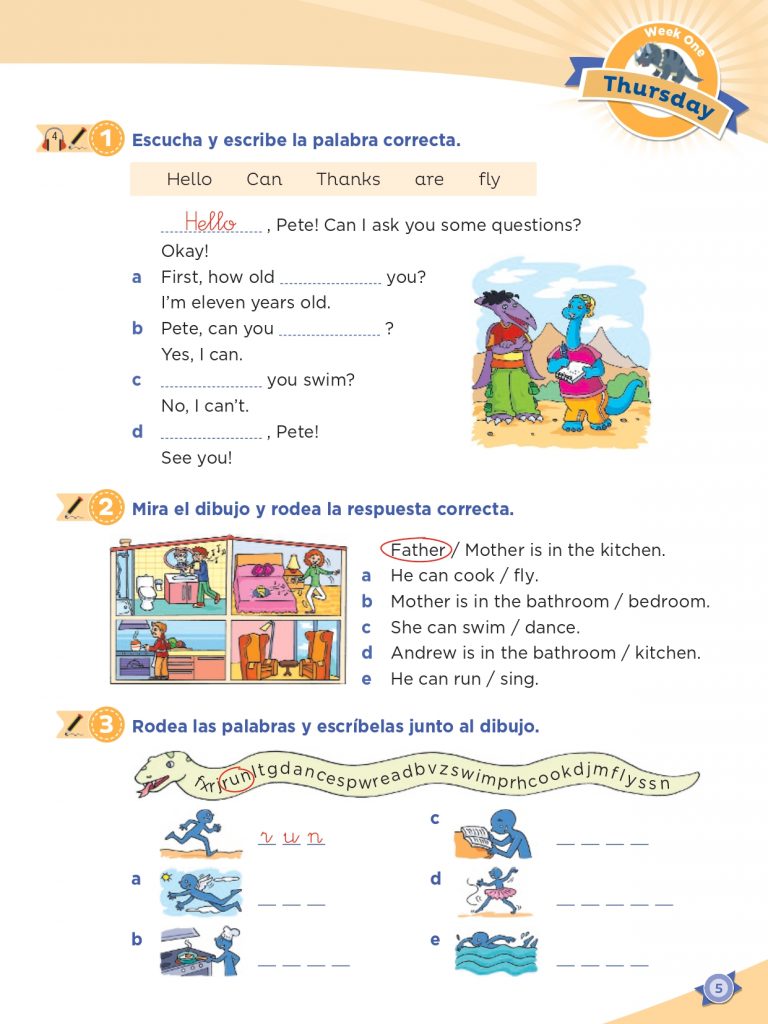 Inglés 4º PRIMARIA Cuaderno de actividades repasamos en Verano - Orientacion Andujar