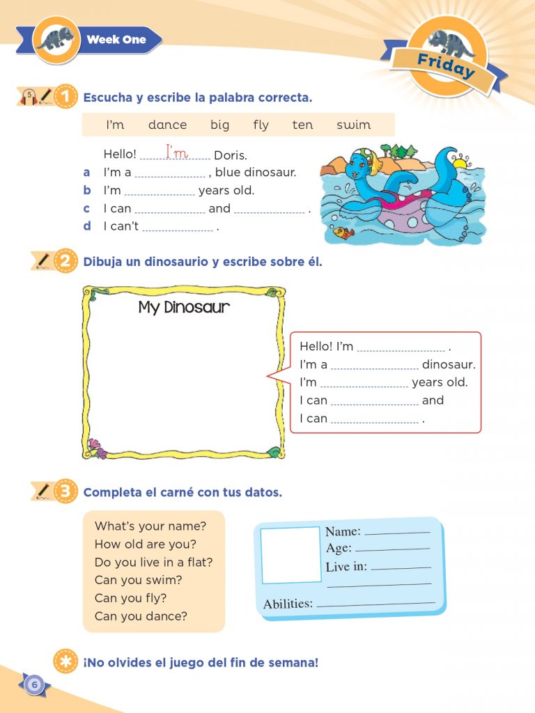 Inglés 4º PRIMARIA Cuaderno de actividades repasamos en Verano - Orientacion Andujar