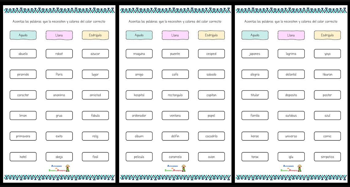 Repaso ortográfico: Acentúa las palabras que lo necesiten - Orientacion ...