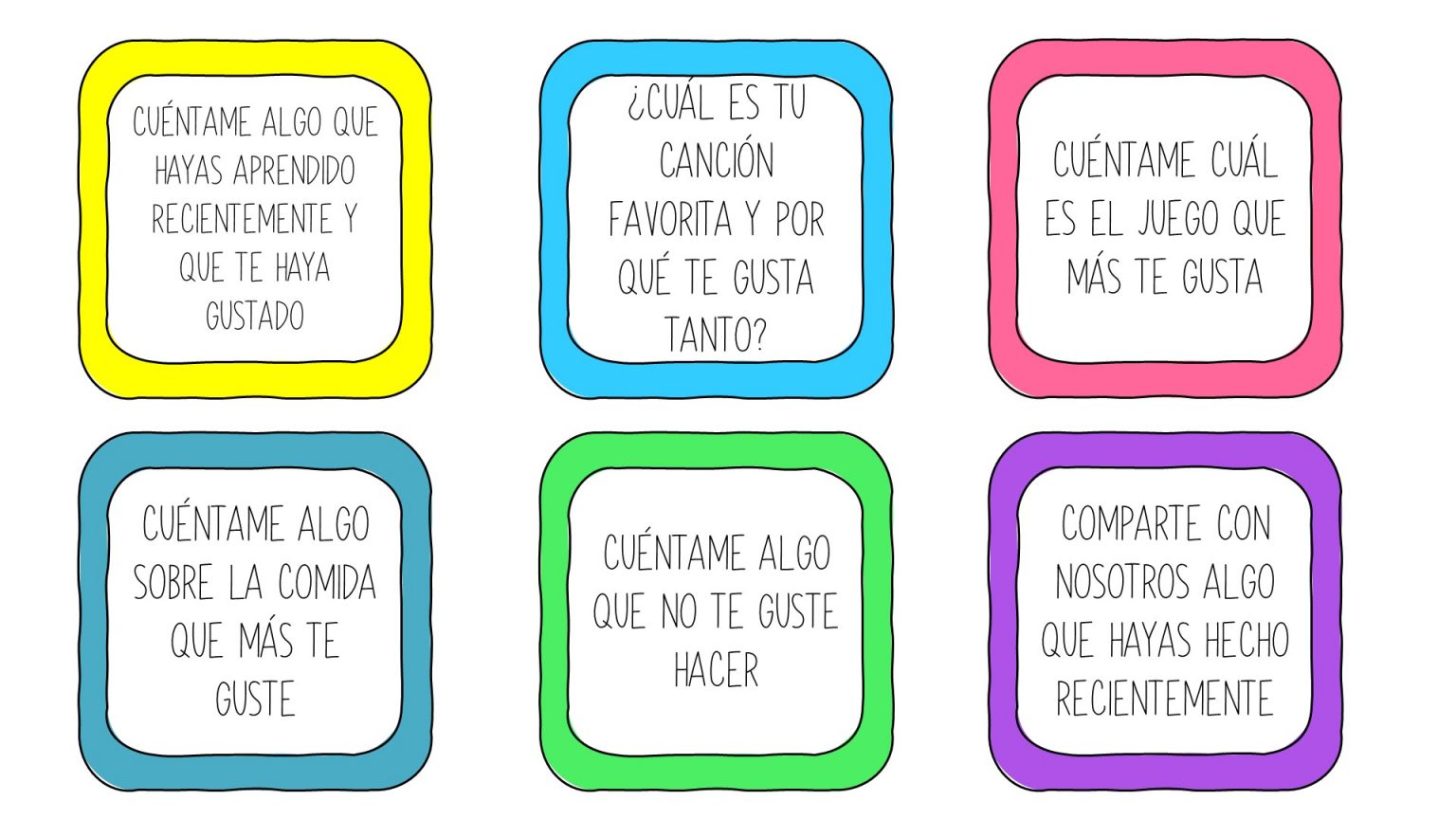 Tarjetas para fomentar la comunicación oral - Orientacion Andujar