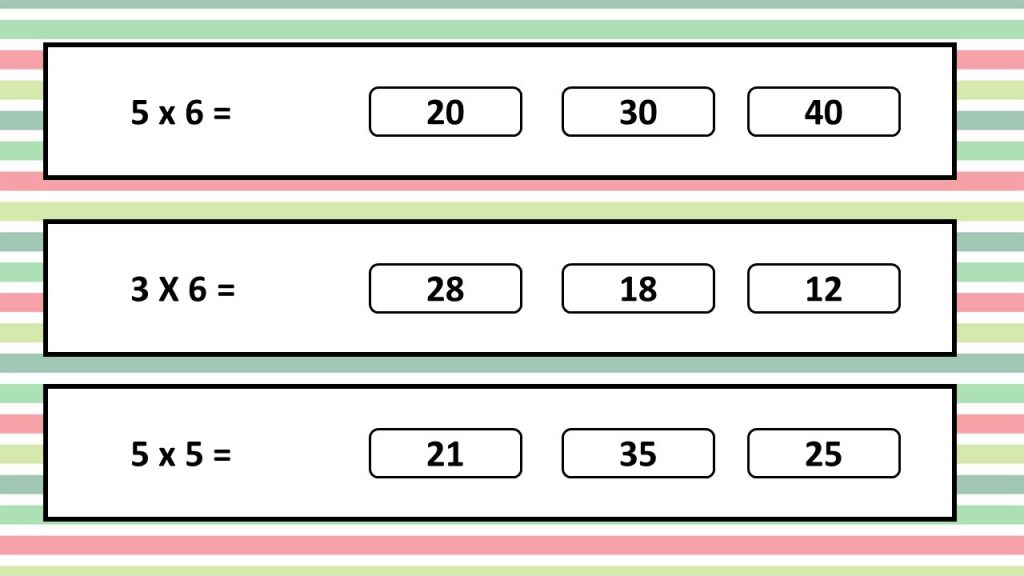 Repasamos las tablas preguntas multiopción - Orientacion Andujar