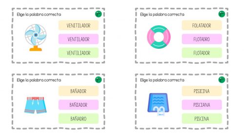 Lectura correcta de palabras con vocabulario de verano - Orientacion ...