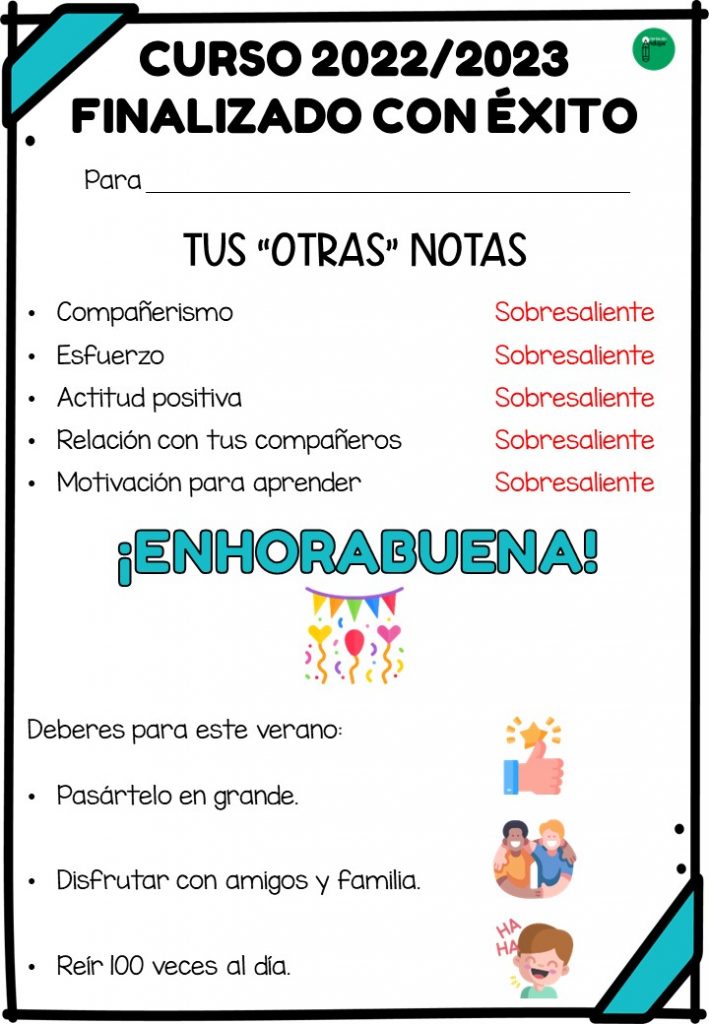Notas especiales para final de curso - Orientacion Andujar