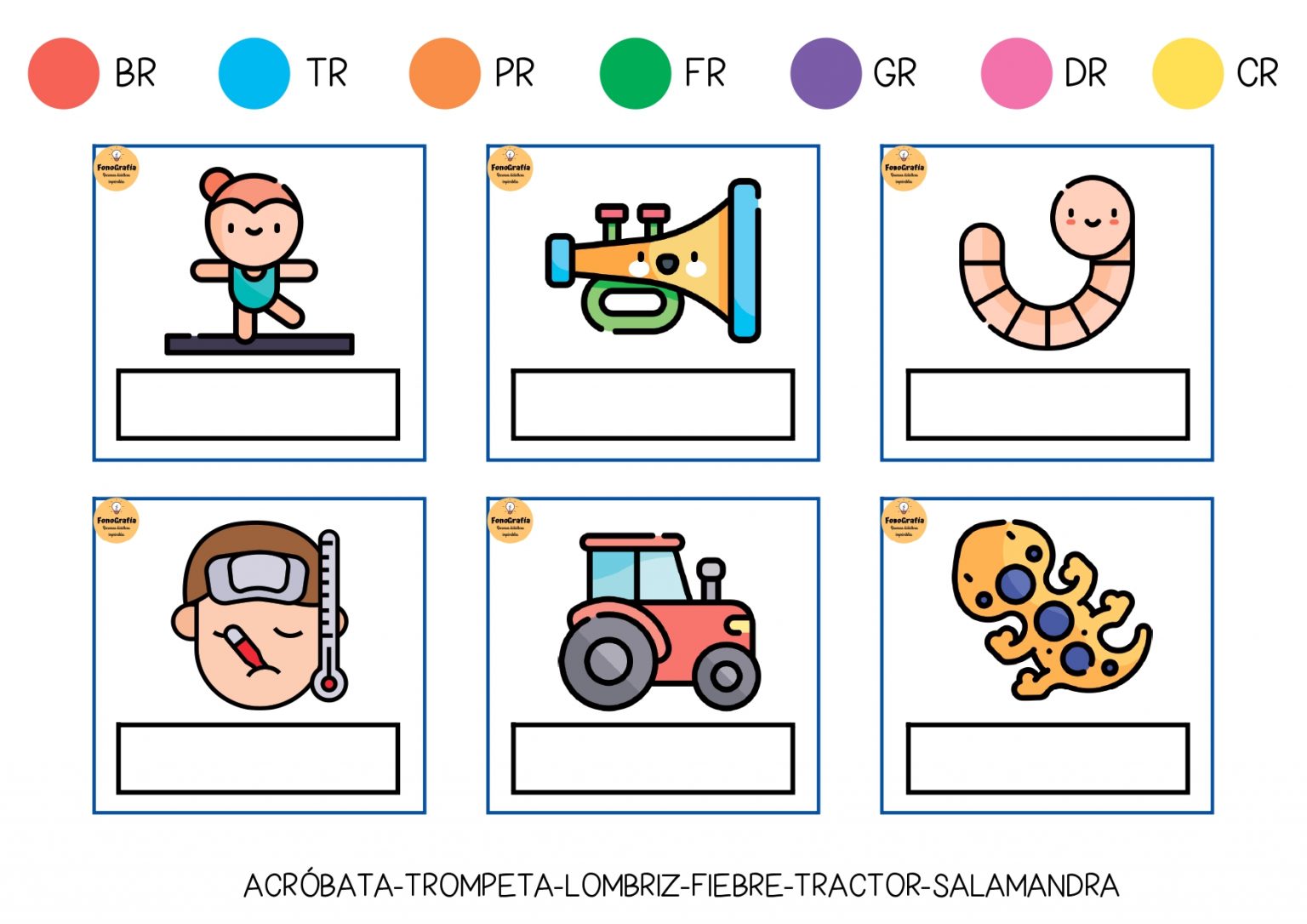 Vamos a colorear sílabas trabadas - Orientacion Andujar