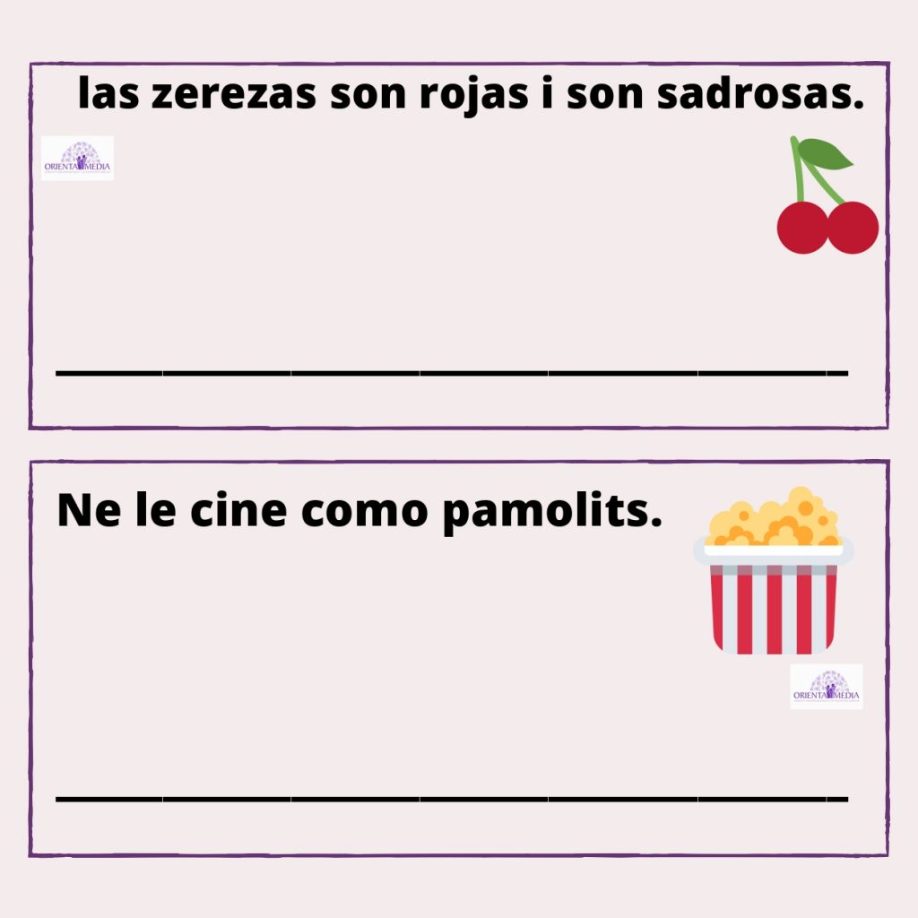 Encuentra los errores ortográficos y de escritura en las siguientes ...