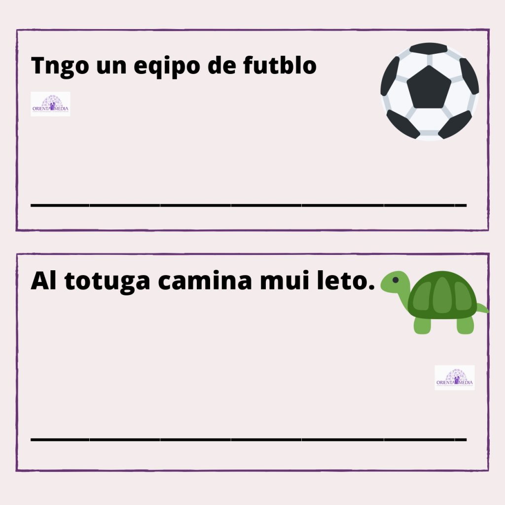 Encuentra los errores ortográficos y de escritura en las siguientes ...