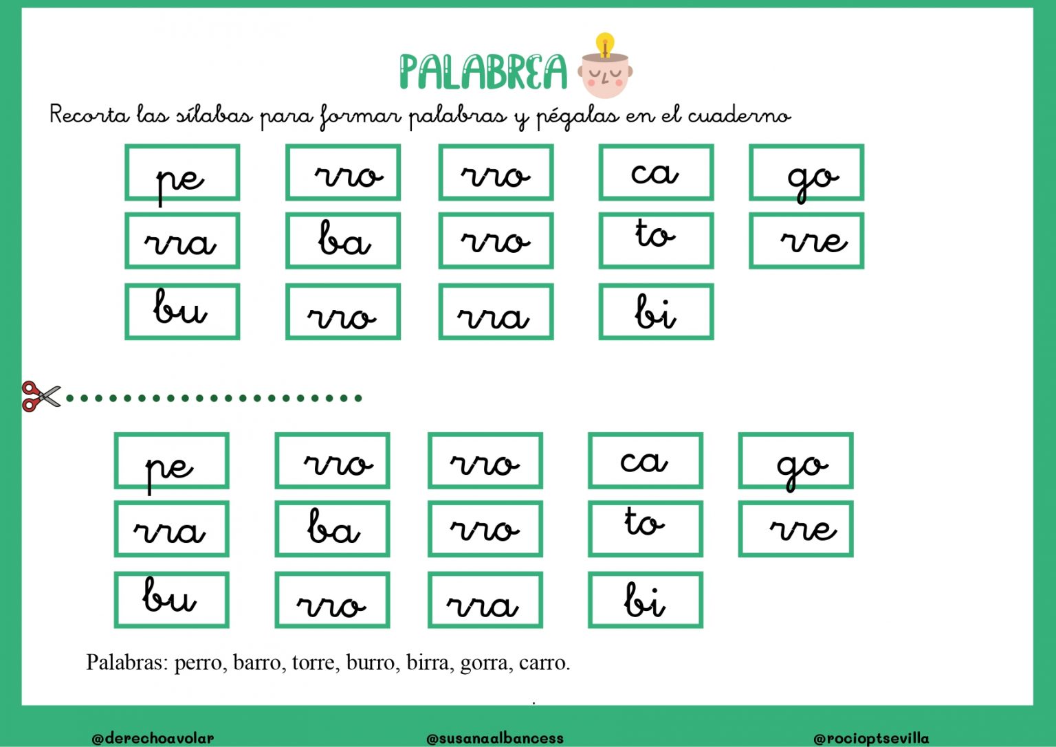 Método lectoescritura el mundo de las letras letra RR rr (14 letras ...