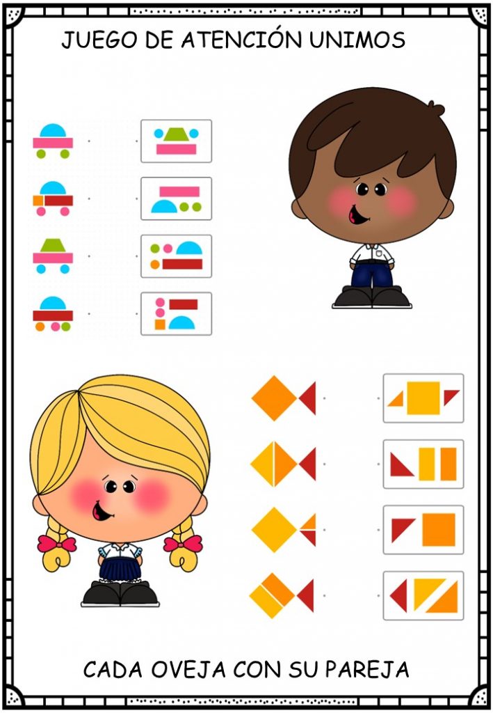 JUEGO DE ATENCION CADA OVEJA CON SU PAREJA TRABAJAMOS LAS FIGURAS ...