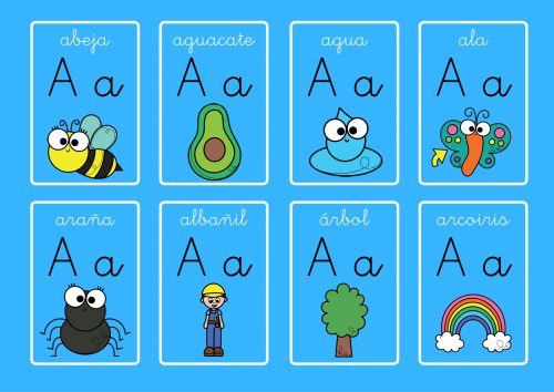 Listado de Palabras con la letra a-A + flashcard - Orientacion Andujar