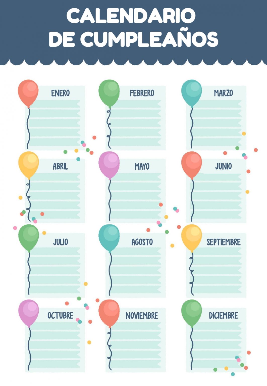 Calendarios variados de cumpleaños curso 2023-2024 - Orientacion Andujar