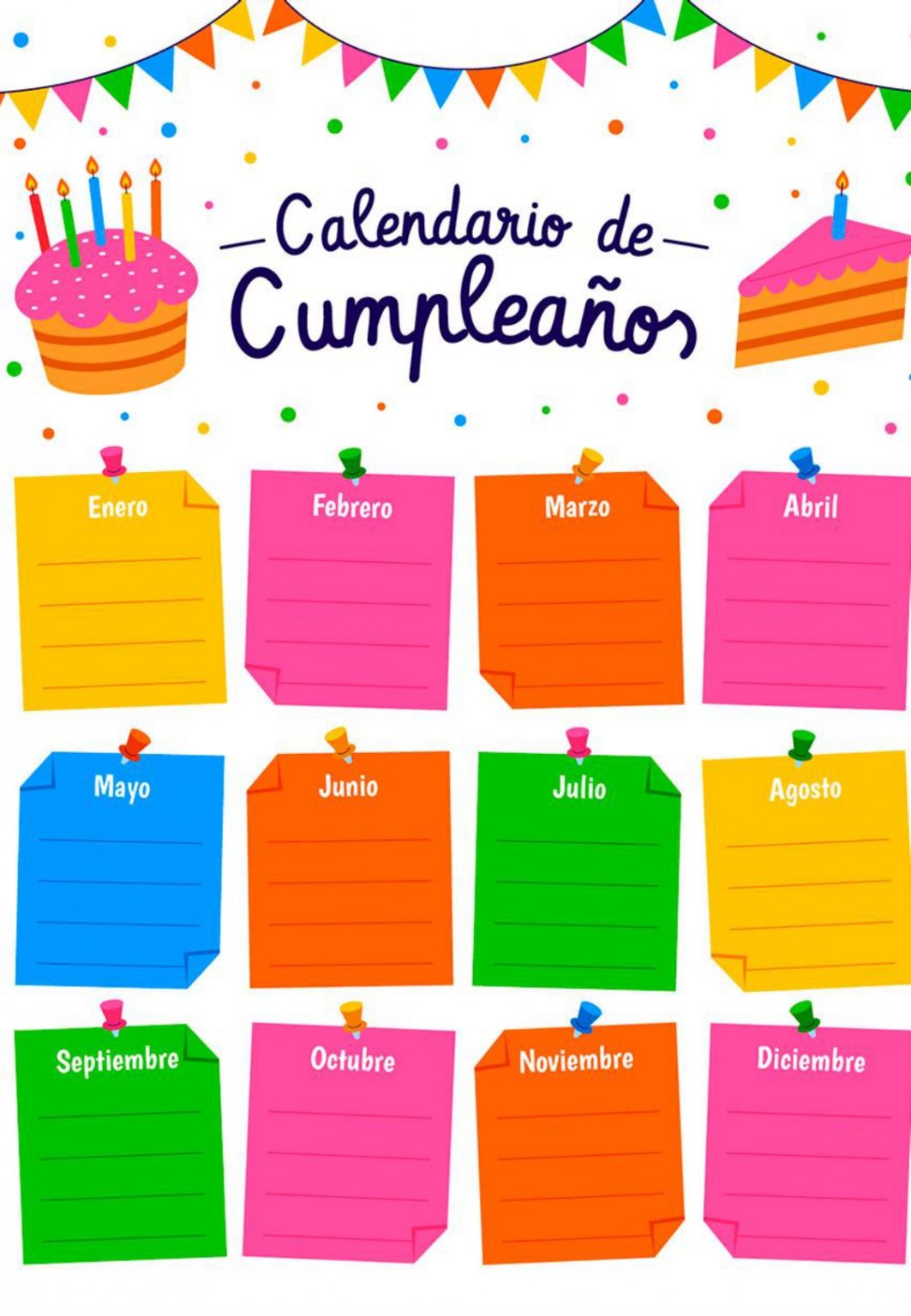 Calendarios variados de cumpleaños curso 2023-2024 - Orientacion Andujar