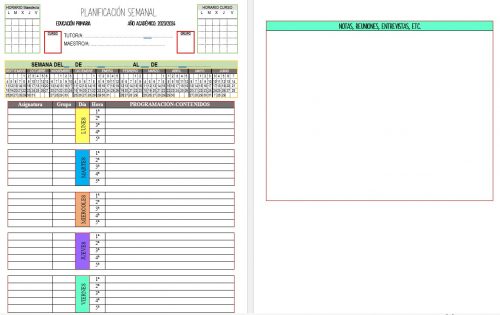 PLANIFICADOR-SEMANAL-PRIMARIA-PROGRAMACIONES-5-HORAS-2023-2024 - Orientacion Andujar