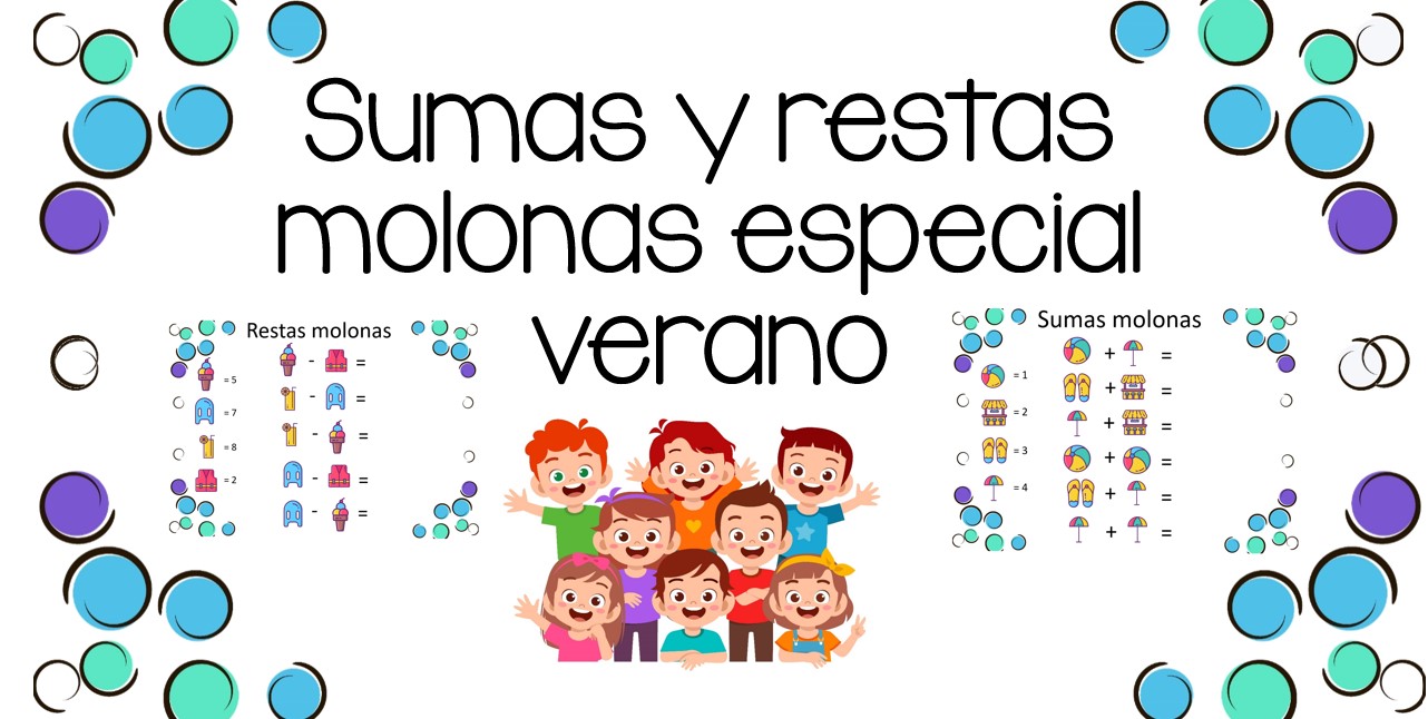 SUMAS Y RESTAS MOLONAS CON IMÁGENES especial verano - Orientacion Andujar