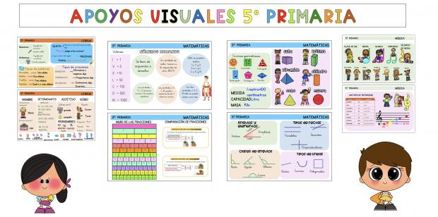 Apoyos visuales para la mesa de los alumnos, todas las áreas para cada ...