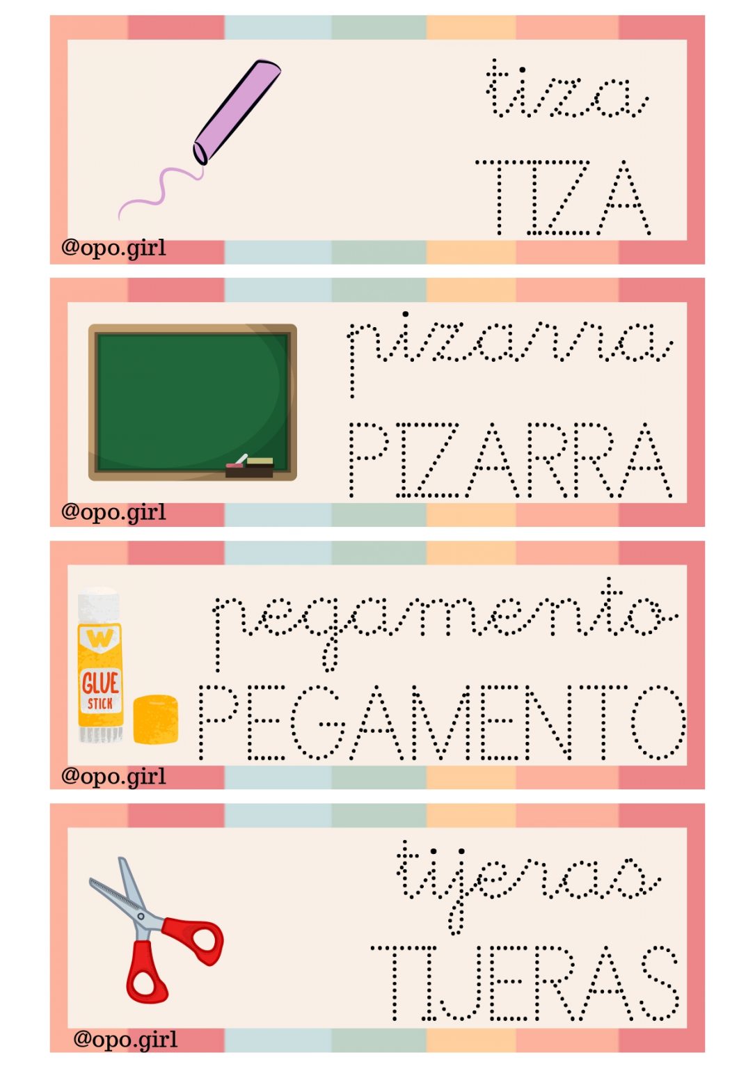 Vocabulario de colegio: Repasa, lee y une - Orientacion Andujar