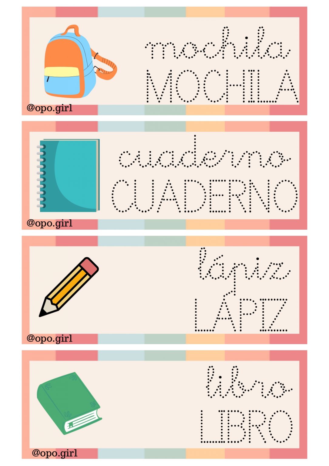 Vocabulario de colegio: Repasa, lee y une - Orientacion Andujar