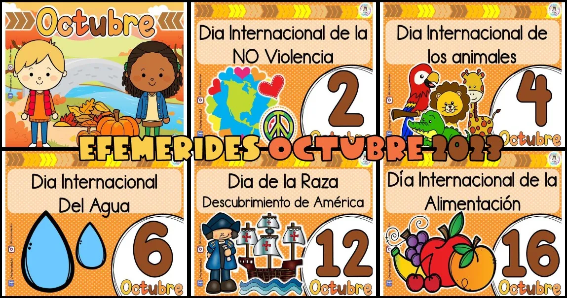 Bonitas EfemÉrides Para El Mes De Octubre 2023