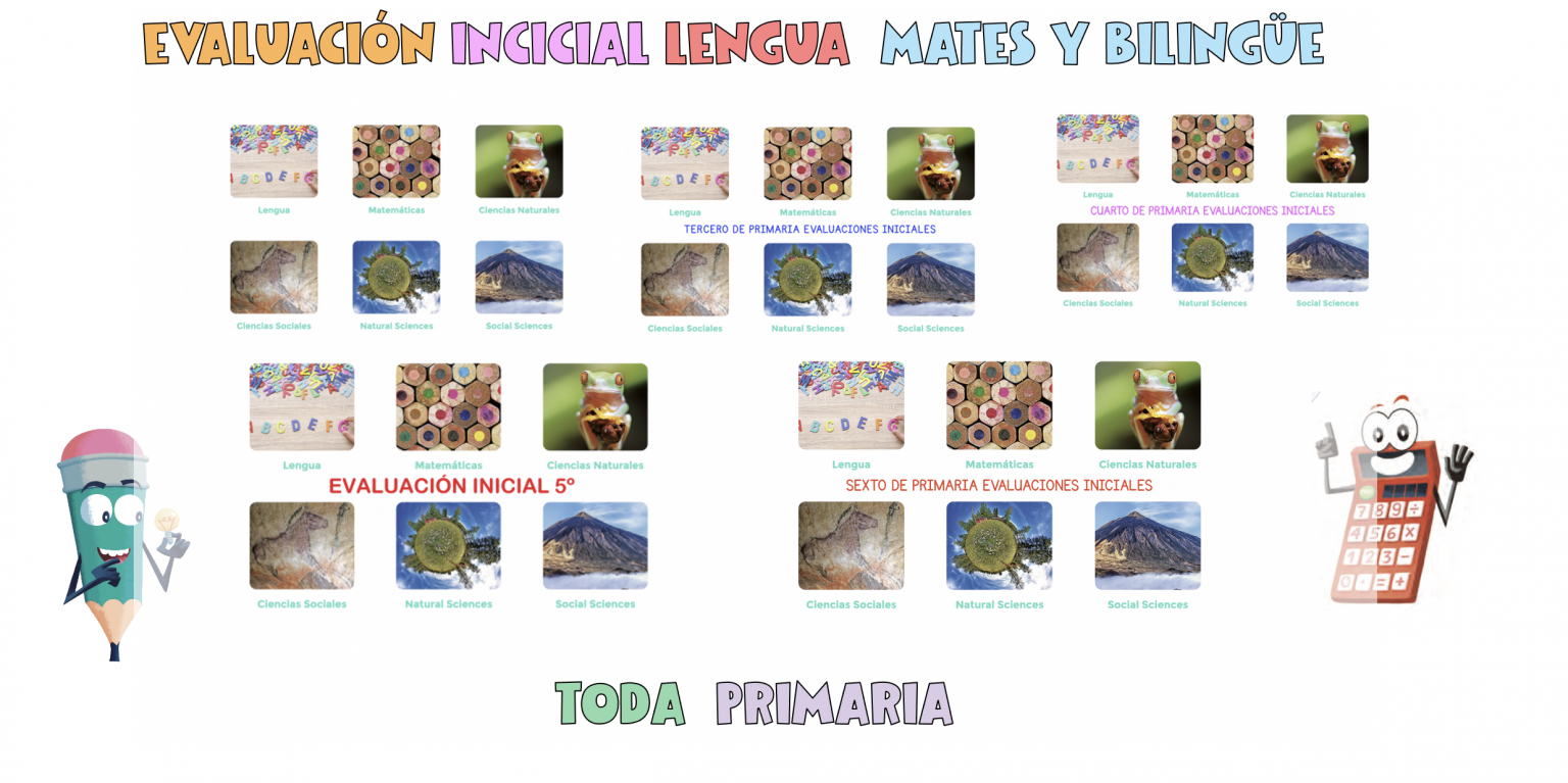 Evaluación Inicial 2º + 3º + 4º + 5º + 6º primaria Castellano y ...