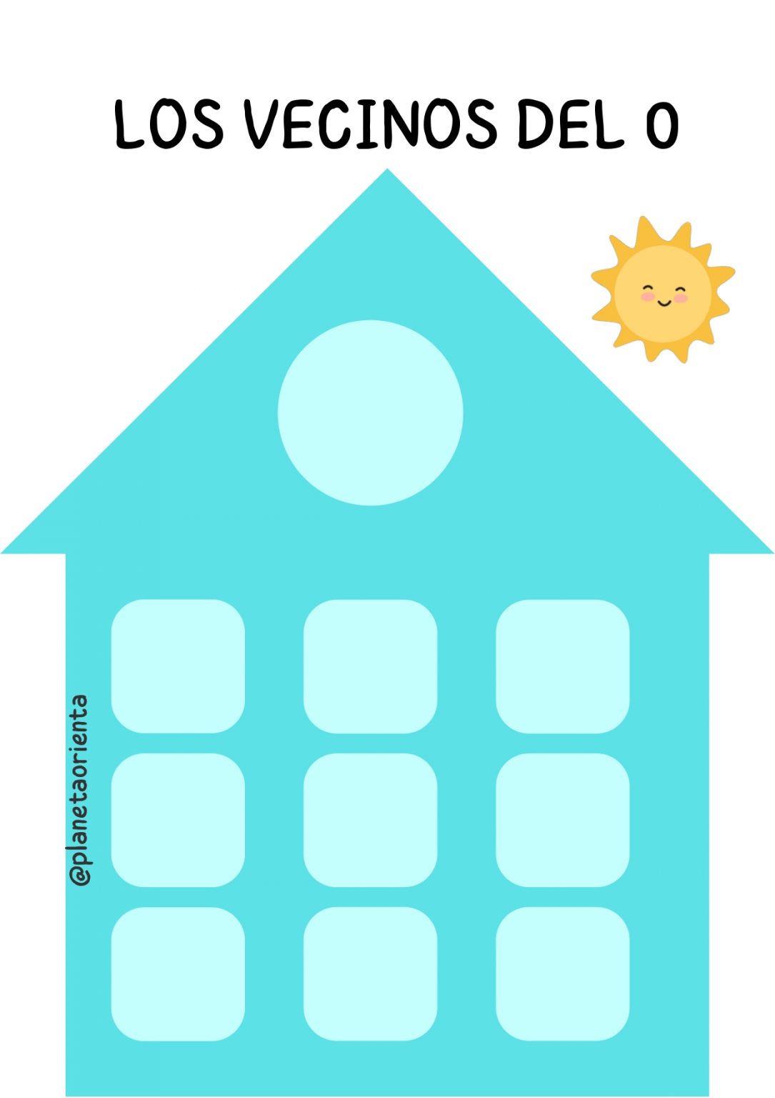 Las casitas de los números para Infantil -Orientacion Andujar