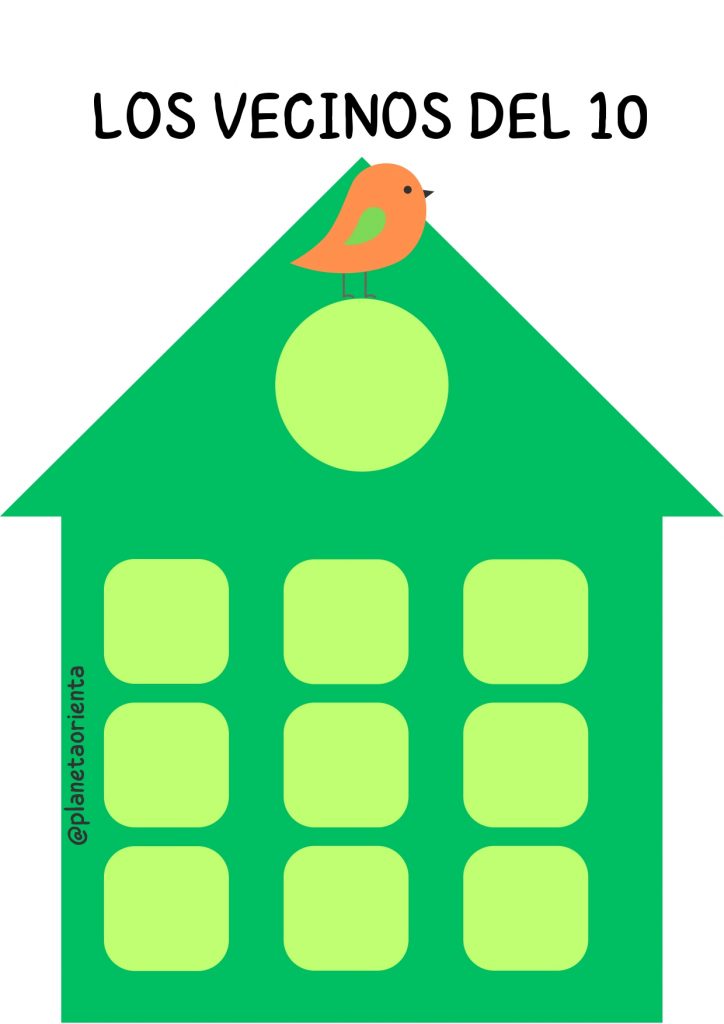 Las casitas de los números para Infantil -Orientacion Andujar