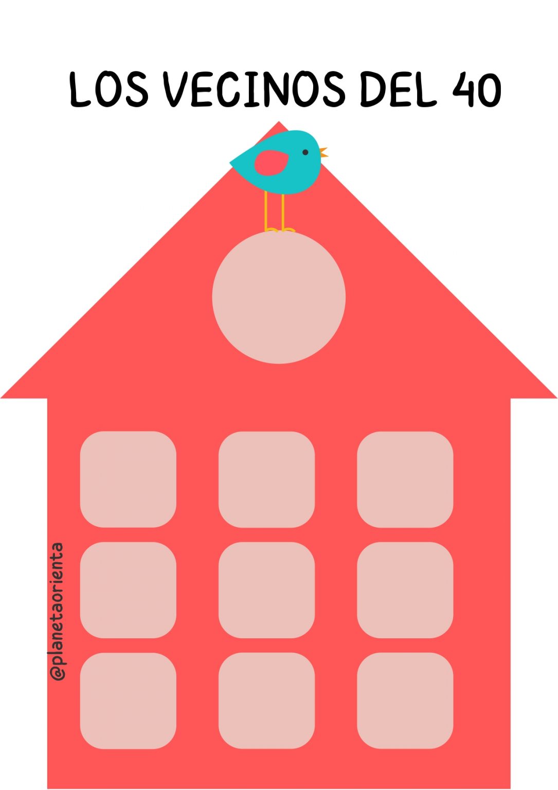 Las casitas de los números para Infantil -Orientacion Andujar