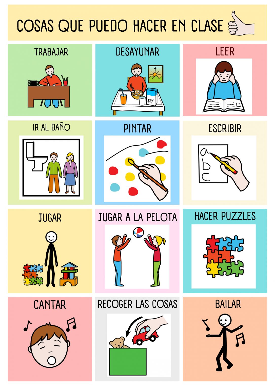 Normas de aula apoyo con Pictogramas -Orientacion Andujar