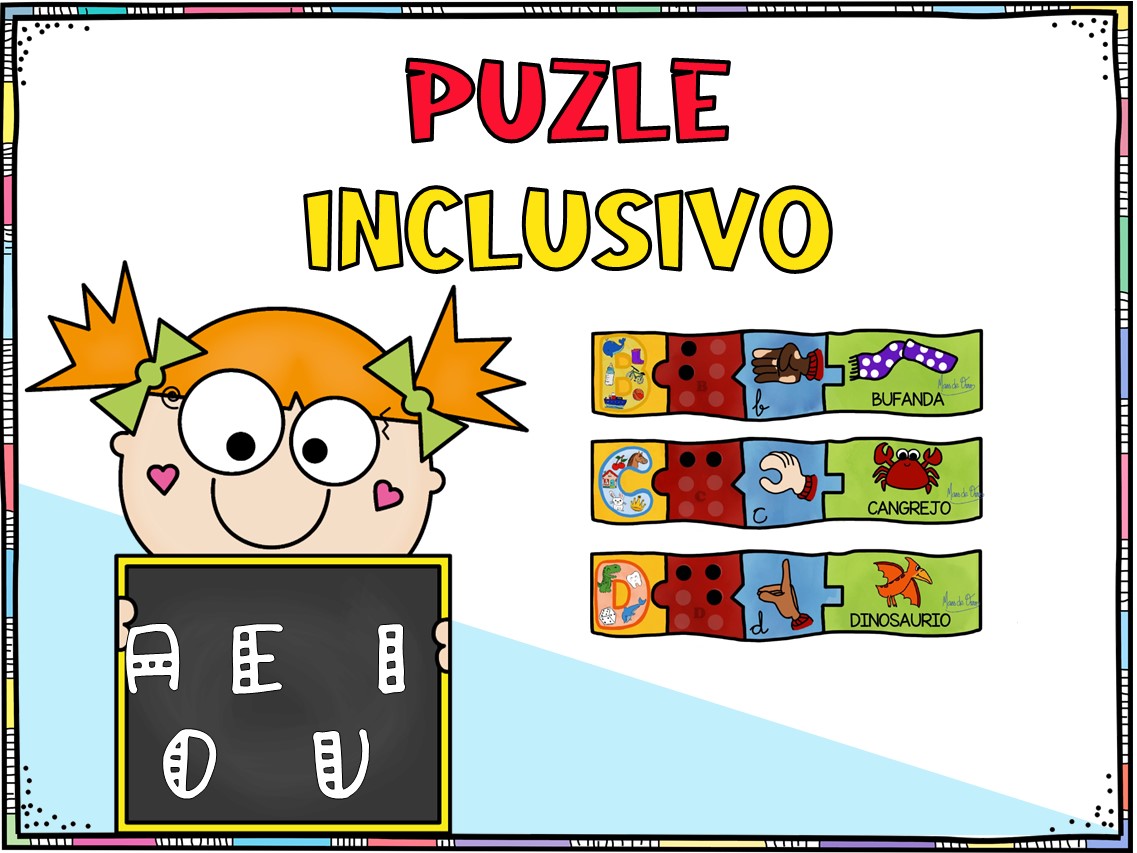 Precioso puzle inclusivo de las letras del abecedario - Orientacion Andujar