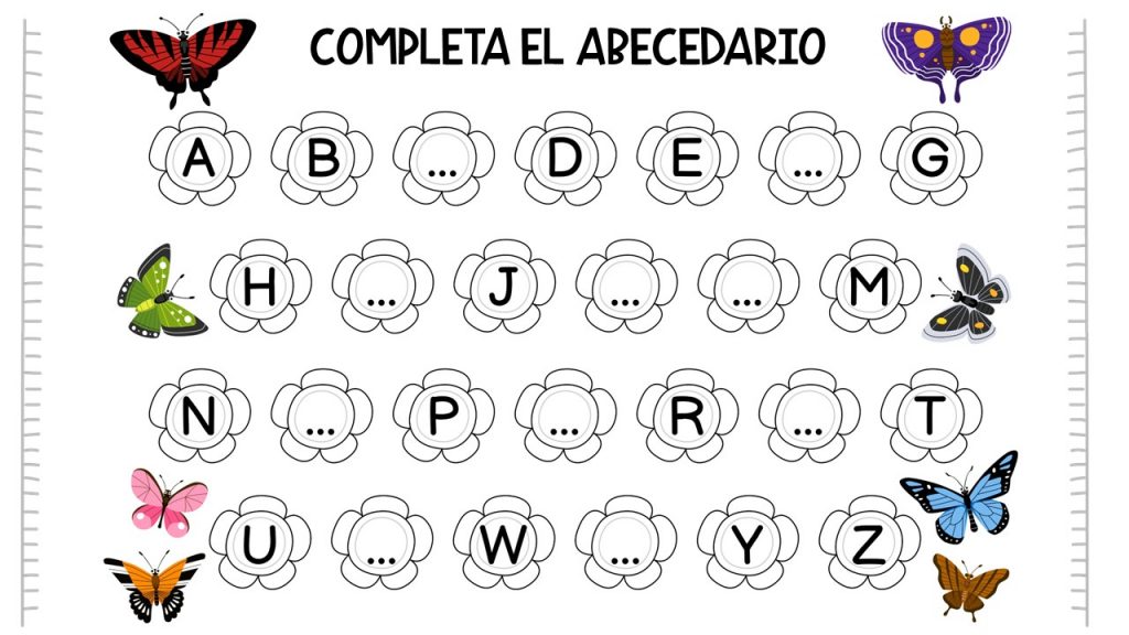 Fichas para aprender el orden de las letras del abecedario ...