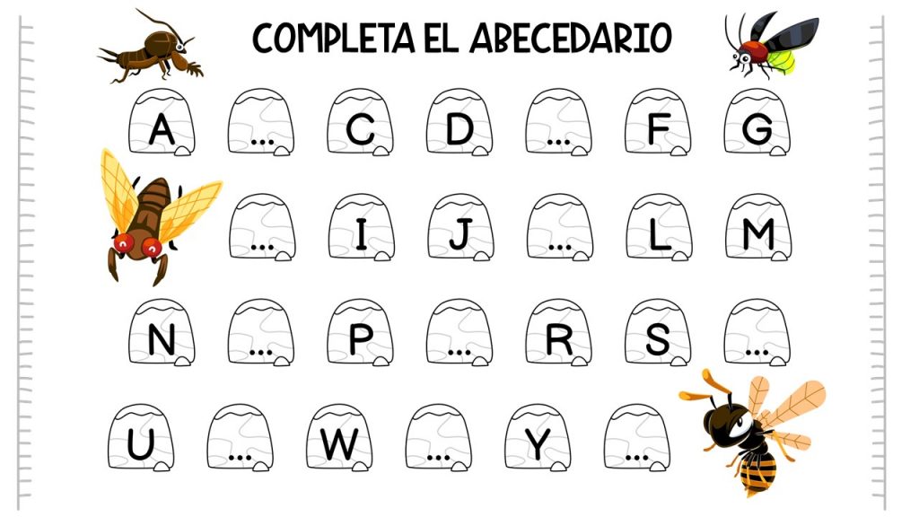 Fichas para aprender el orden de las letras del abecedario ...