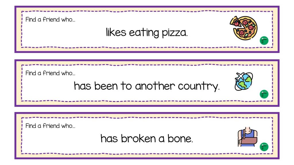 Juego para los primeros días de clase: "Find a friend..." - Orientacion ...