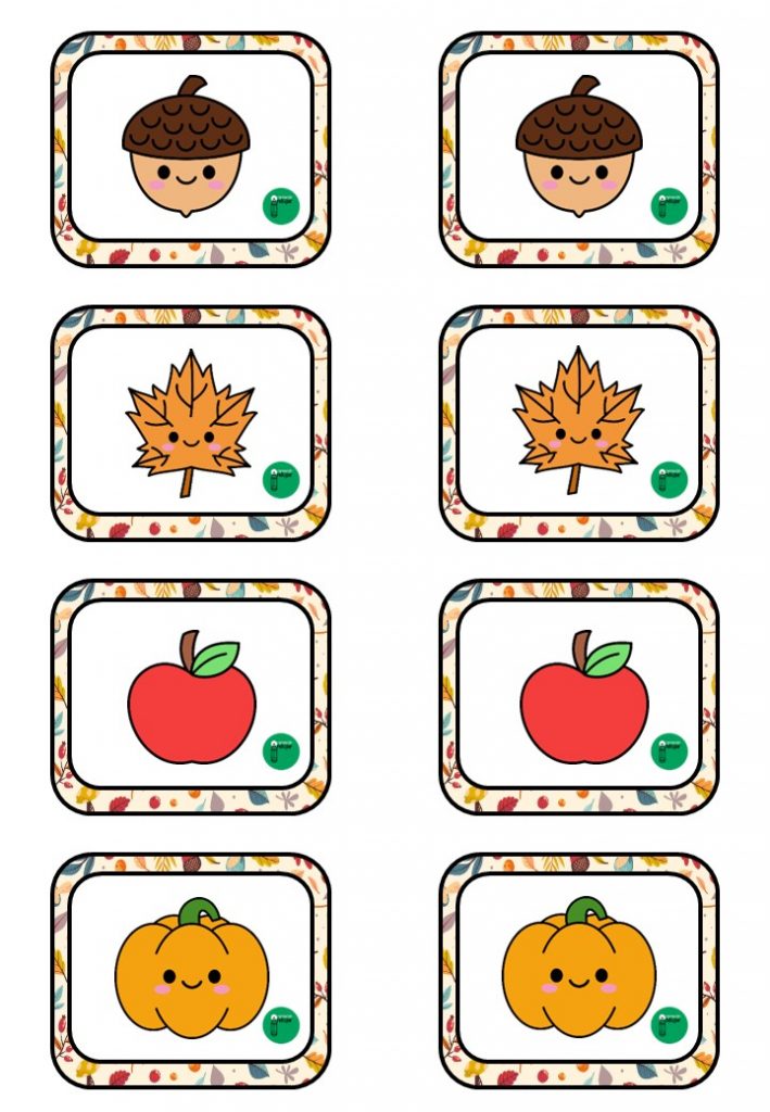 Precioso memory infantil de otoño -Orientacion Andujar