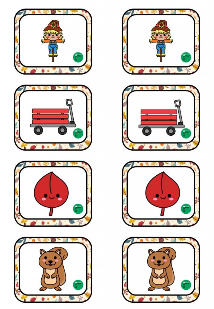 Precioso memory infantil de otoño -Orientacion Andujar