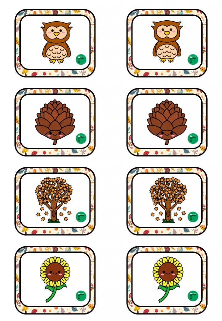 Precioso memory infantil de otoño -Orientacion Andujar