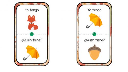 Juego "¿Quién tiene? Yo tengo...", especial otoño -Orientacion Andujar