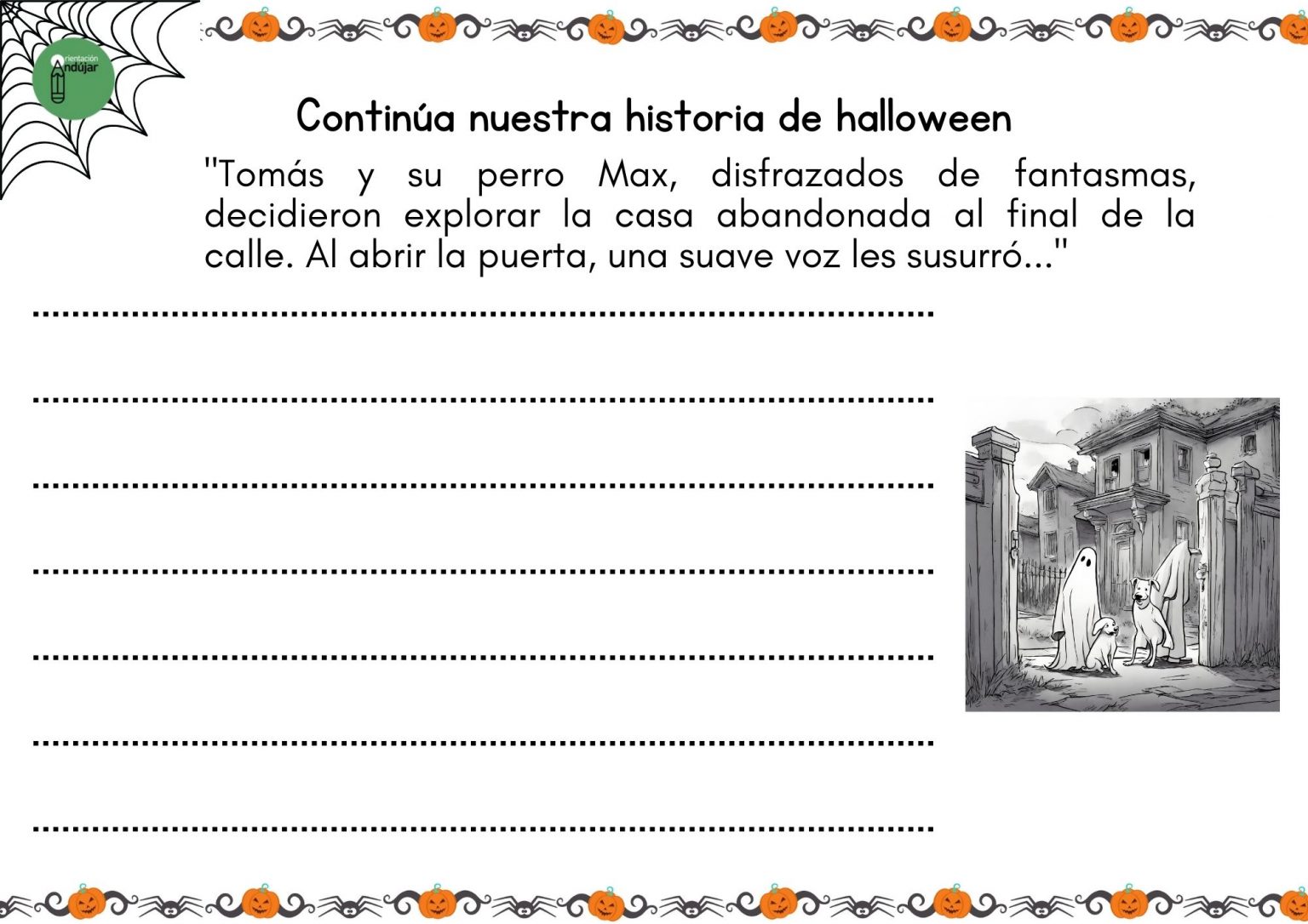 Escritura creativa especial halloween CONTINÚA LA HISTORIA -Orientacion ...