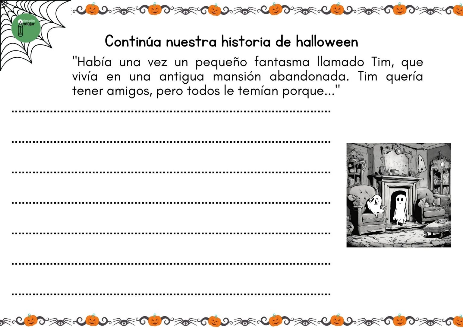 Escritura creativa especial halloween CONTINÚA LA HISTORIA -Orientacion ...