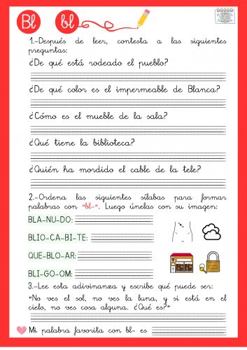 Estupendo cuaderno de lectoescritura de trabadas -Orientacion Andujar