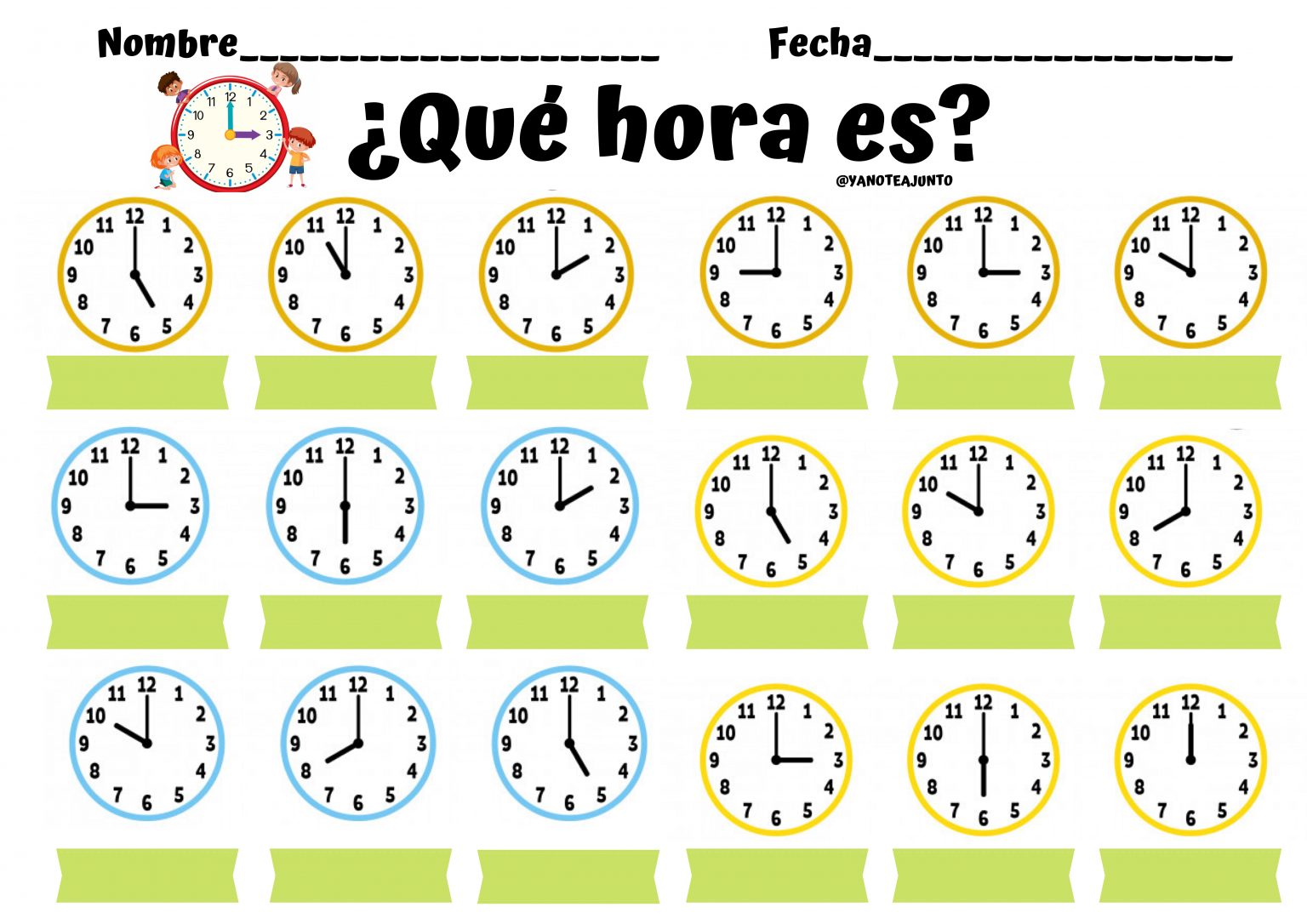 Fantástico cuaderno para trabajar las horas en primaria -Orientacion ...